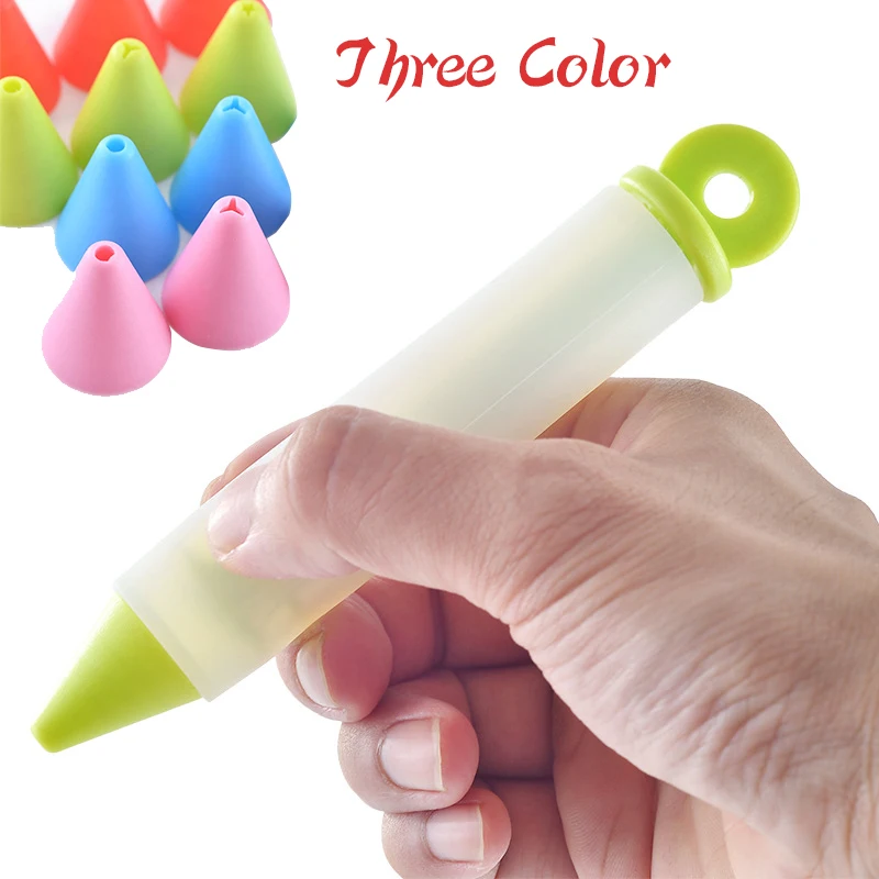 Pastry-Icing-Pen-Chocolate-Decorating-Syringe-With-4-Nozzles-Silicone ...