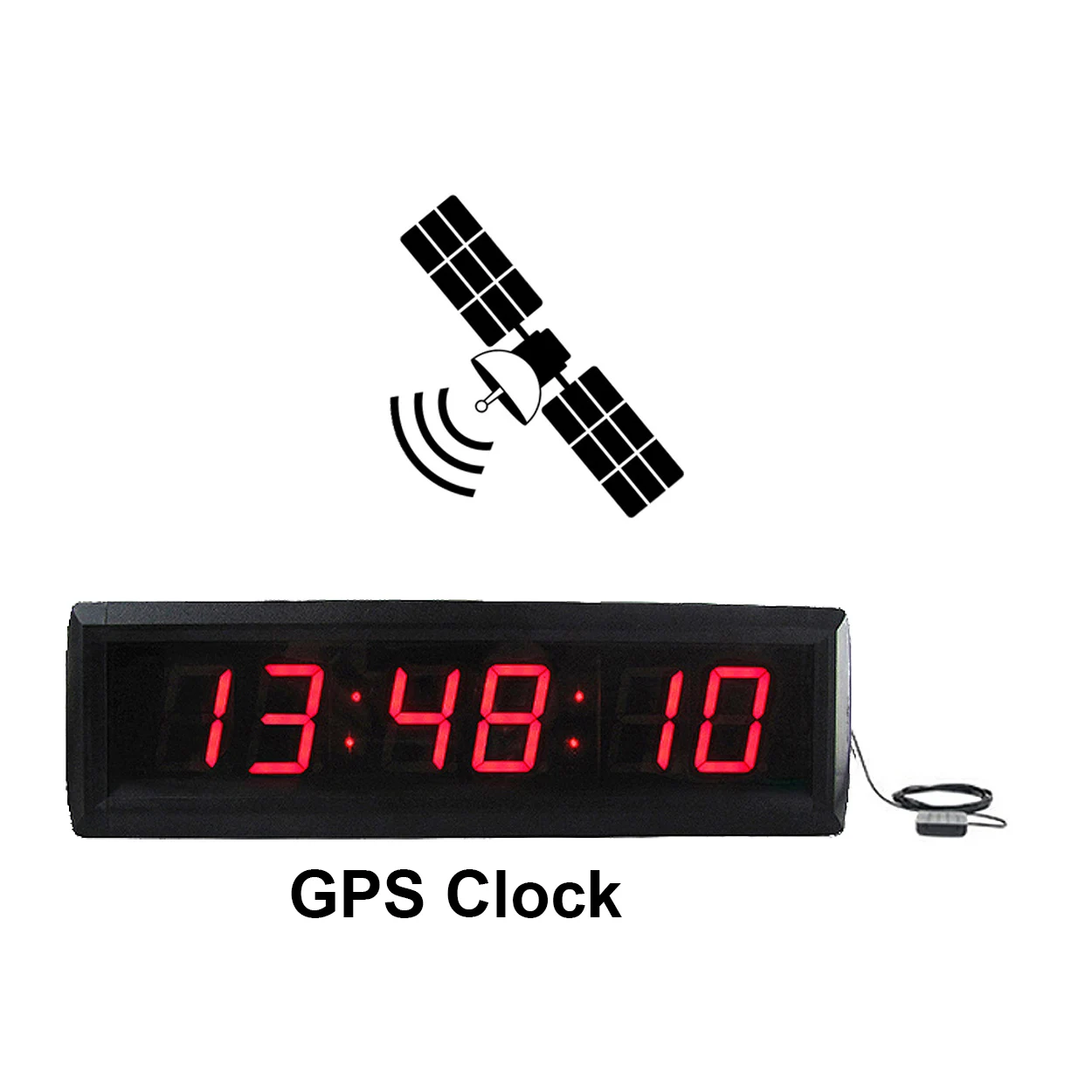 LED Digital Wall Clock, Synchronized Clock, Format, GPS, 12, 24H, 1.8 ...