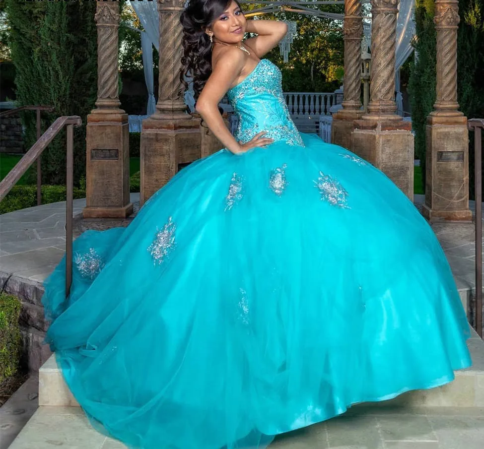 Aqua Color 15 Dress