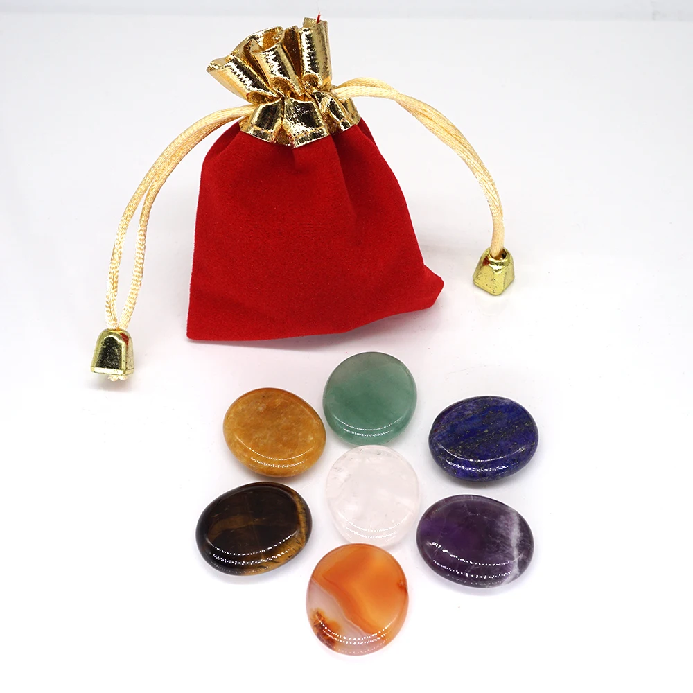 7-Chakra-Stones-Set-Yoga-Reiki-Healing-Crystals-Seven-Colors-Natural ...