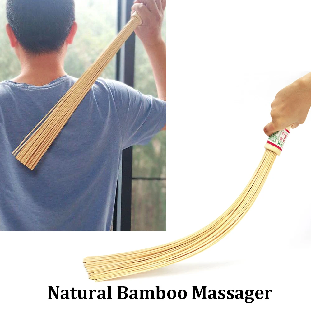 Natural Bamboo Massager Muscle Relaxed Pat Stick Gua Sha Device Back ...