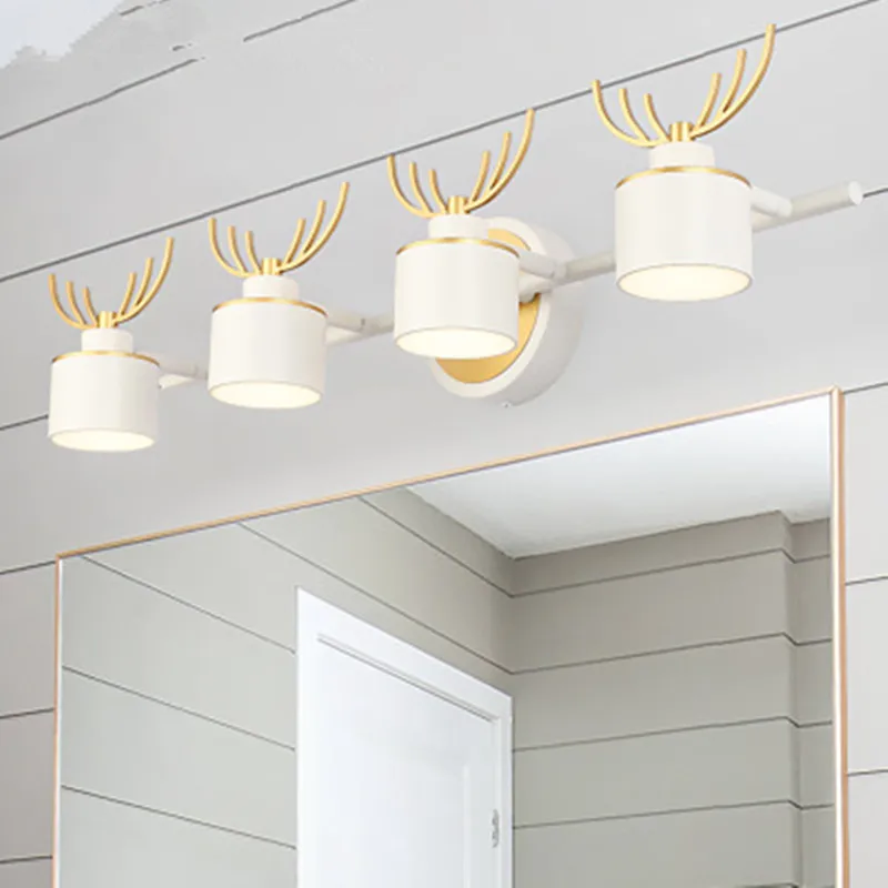 Новинка минималистичные зеркальные фары светодиодный для туалета креативные рога 3 головы