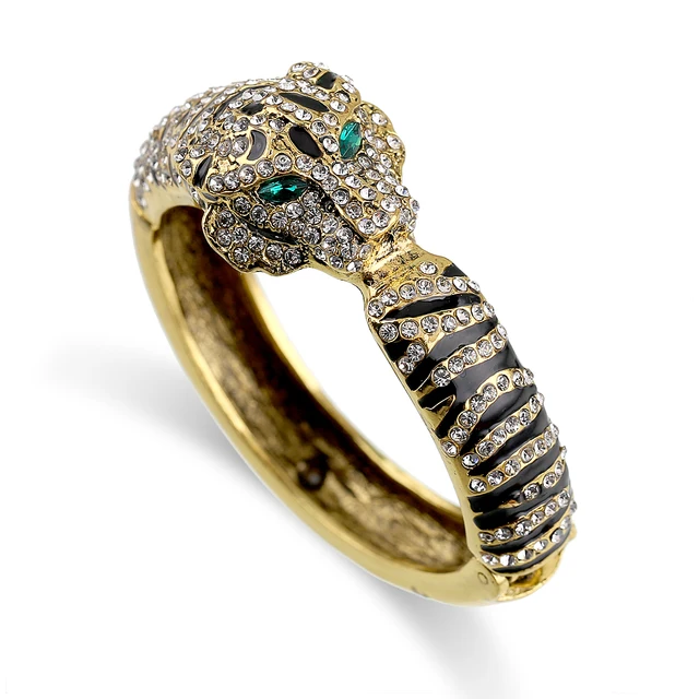 KAYMEN New Animal Style Tiger Bangle Cuff Bracelet for Women Fashion ...