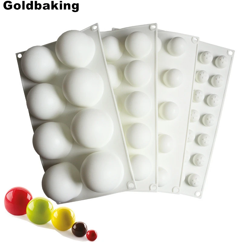 Silicone Chocolate Mold Silicon Ball Cake Moulds 3d Half Sphere Candy ...