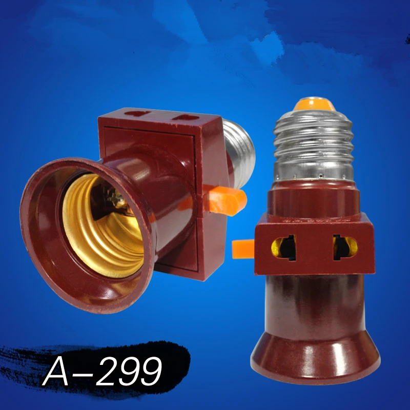Enchufe e27 con salida, soporte de tornillo Edison con interruptor ...