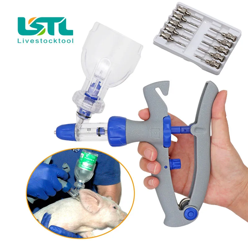 1ml 2ml 5ml Veterinary Continuous Syringe Vaccine Injection Animals ...