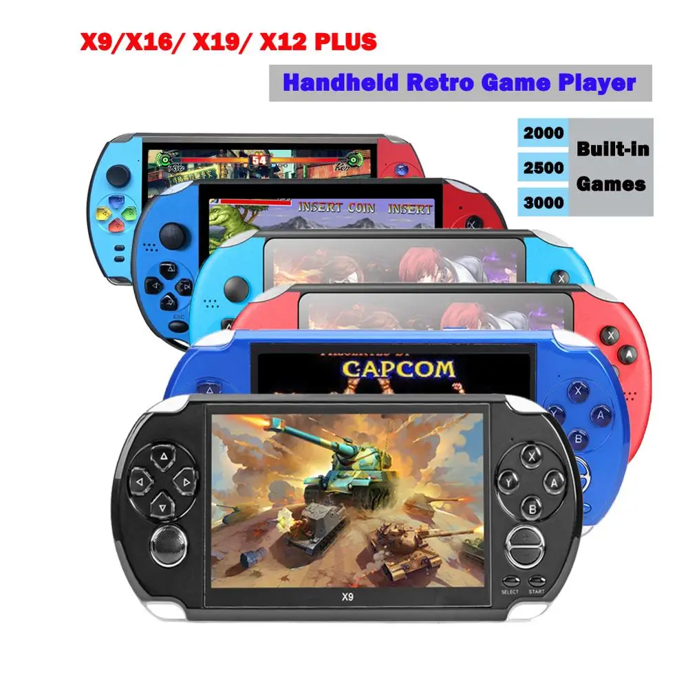 X9/X16/ X19/ X12 PLUS Handheld Retro Game Player 8GB 16G Game Console ...