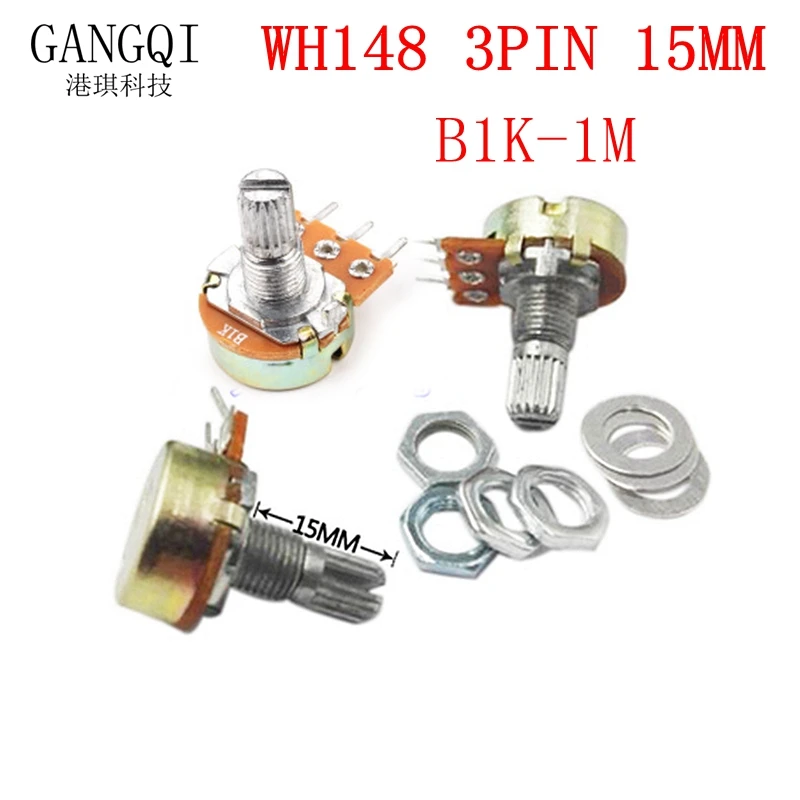 5PCS-Adjustable-potentiometer-WH148-1K-2K-5K-10K-20K-50K-100K-250K-500K ...
