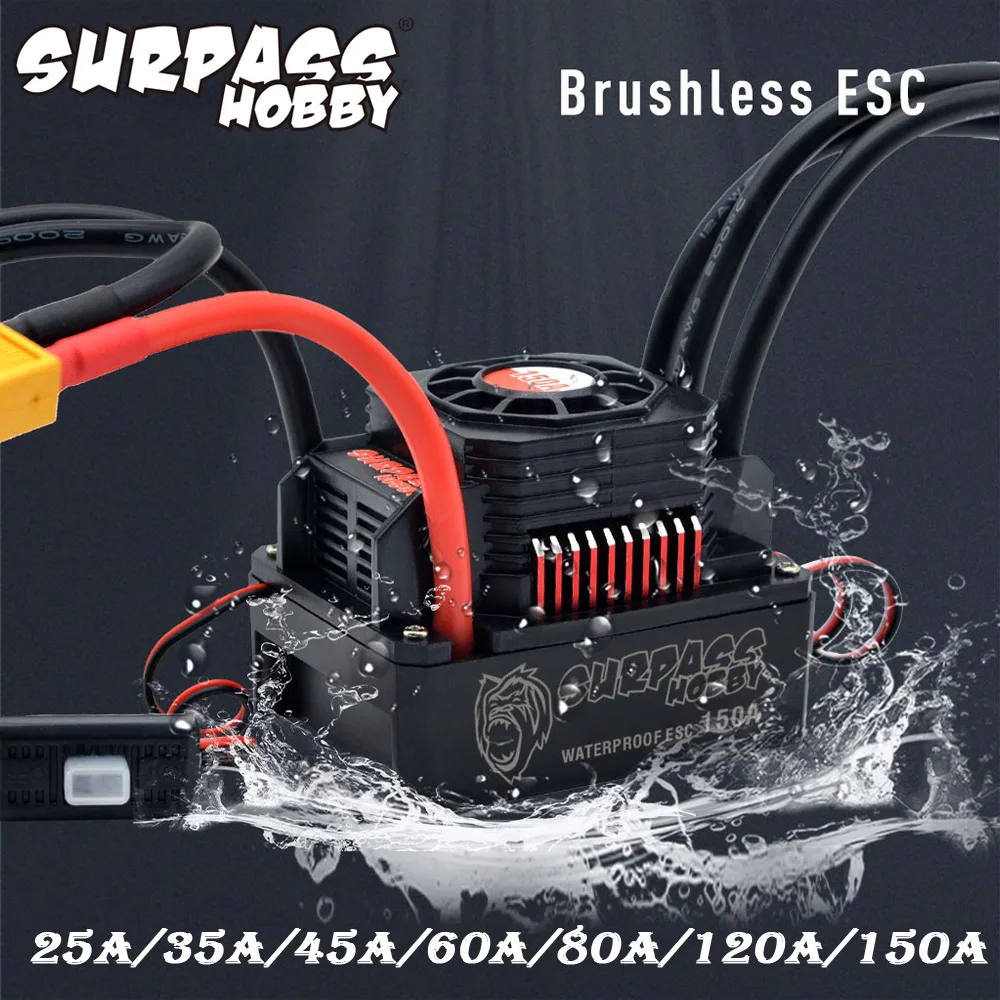 Waterproof 150a 120a 35a 45a 60a 80a Esc Electric Speed Controller ...