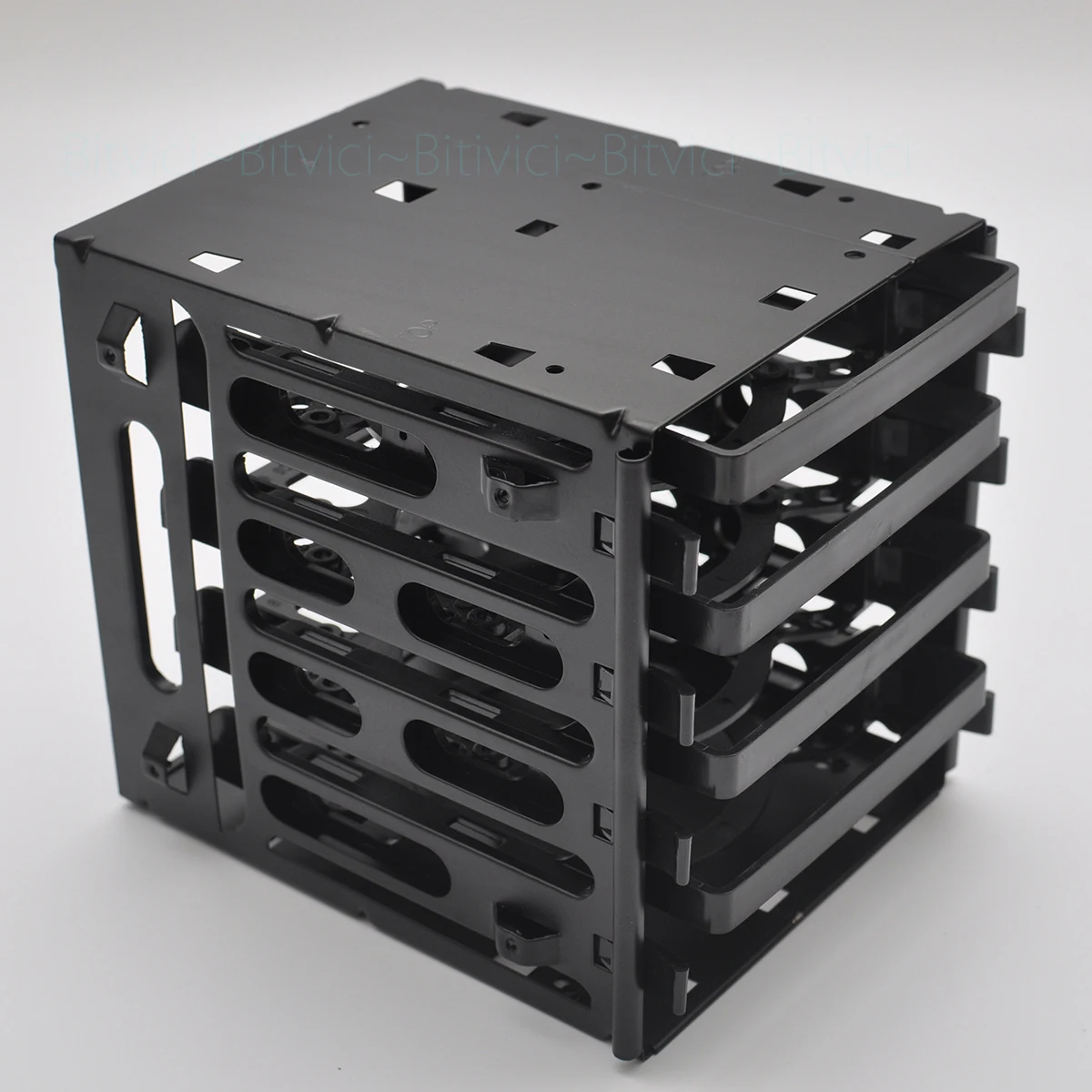 5.25" to 4x 3.5" / 4x 2.5" SATA SAS Hard Drive HDD Cage Rack Tray Caddy ...
