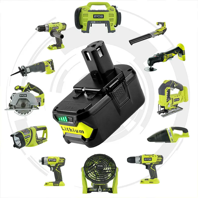 Новые 18 в 6000 мАч Замена Аккумулятор для Ryobi P108 RB18L40 P2000 ...