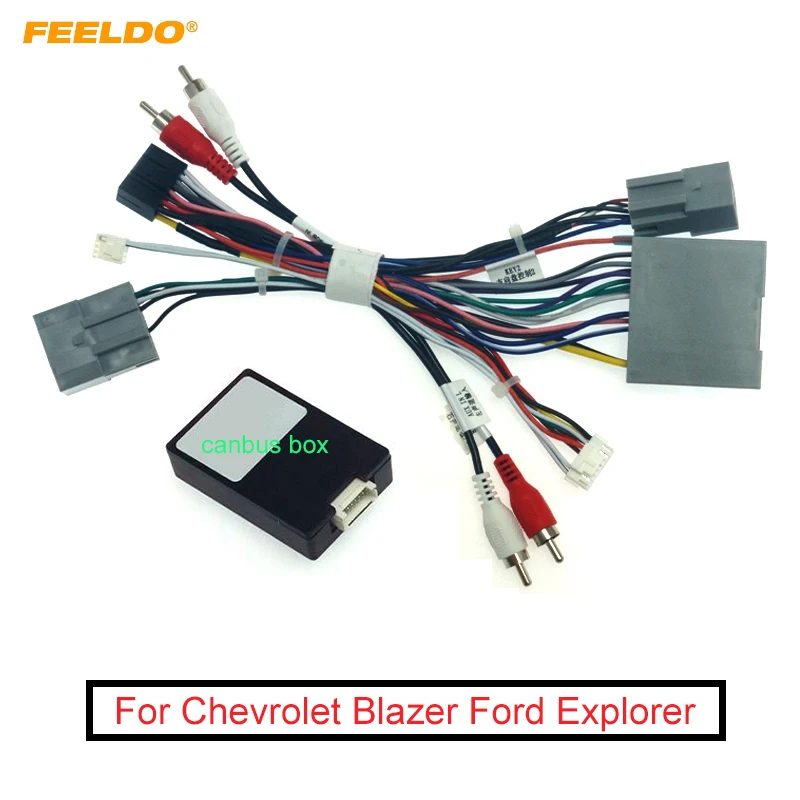 Feeldo Car 16pin Audio Wiring Harness With Canbus Box For Chevrolet ...