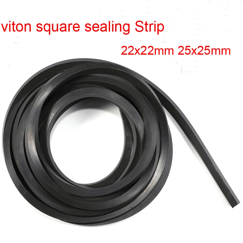 22x22mm-25x25mm-Fluoride-rubber-square-sealing-Strip-Fluorine-tape-FKM ...