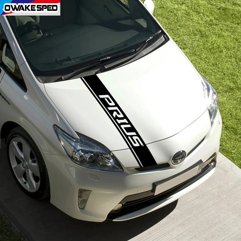 Carbon-Fiber-Stripes-For-Toyota-Prius-Car-Hood-Bonnet-Sticker-Racing ...