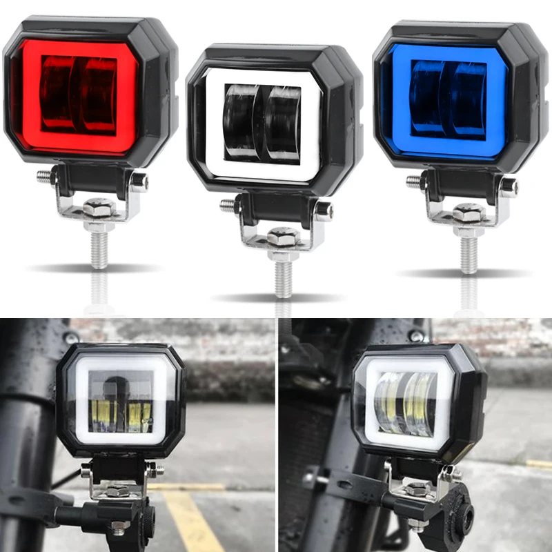 3 Inch 7d Lens Square Led Work Light Angel Eyes Spotlights Fog Lights ...