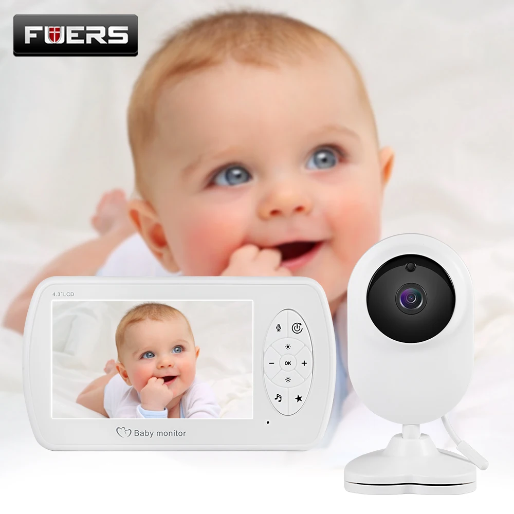 FUERS Video Baby Monitor 4.3 inch Wireless Babysitter Camera With Two ...
