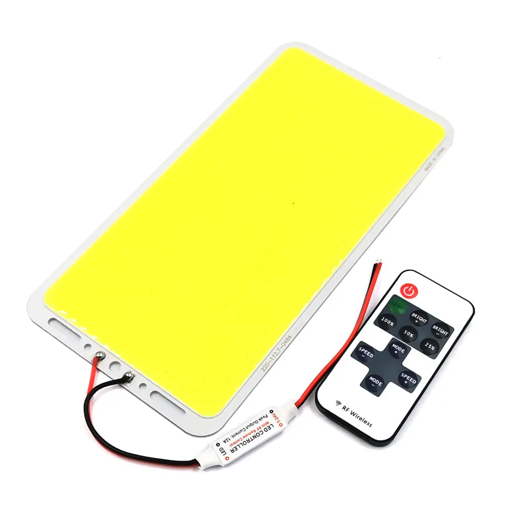 220x113mm COB LED Panel Light Bulb with Dimmer 200W Remote Control ...