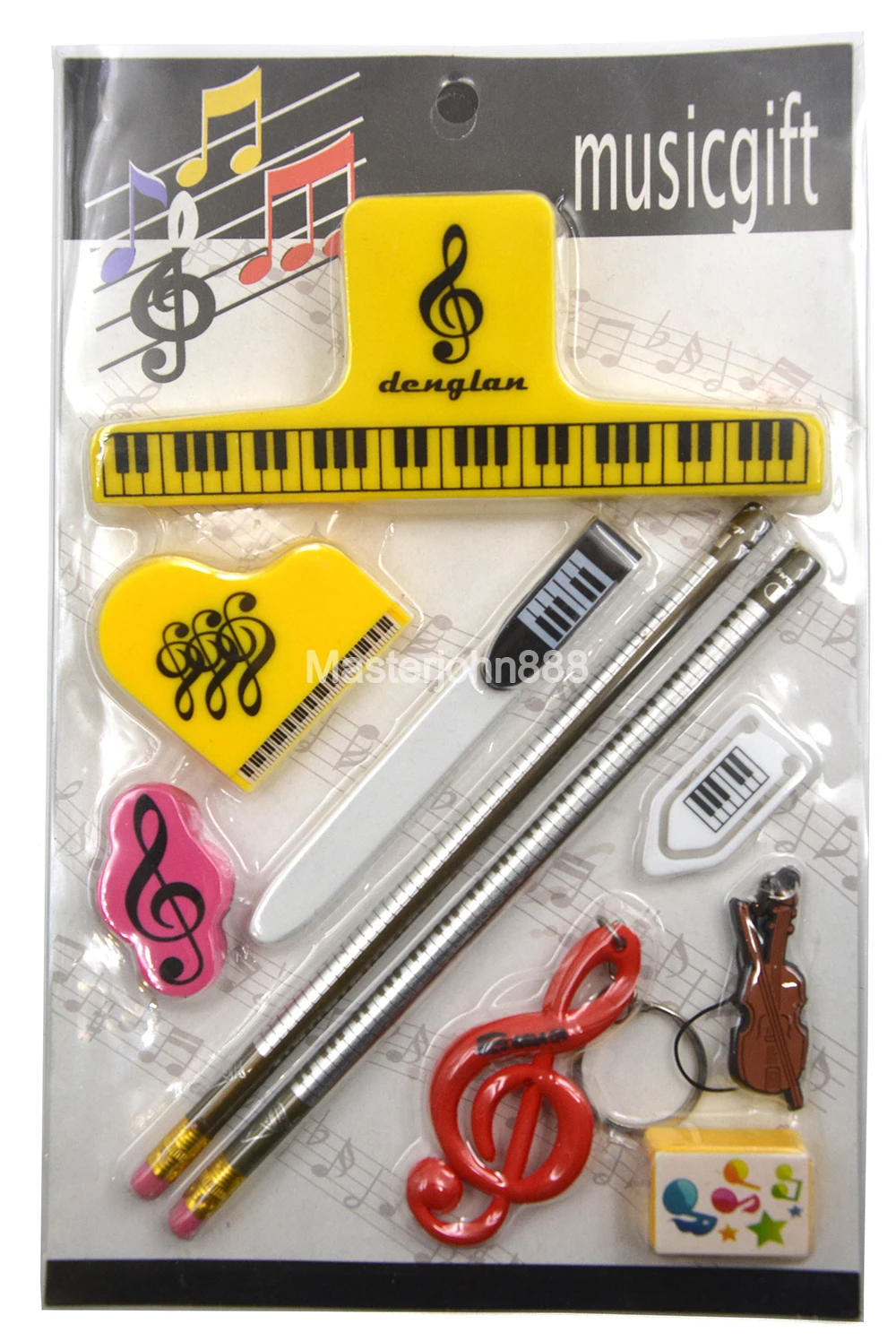 Music Topic Piano Music Note Pen Pencil Eraser Sheet Clip harpener ...