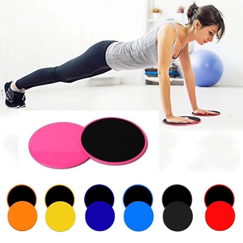 2pcs/lot Round Shape Gliding Discs Core Slider Fitness Disc Exercise ...