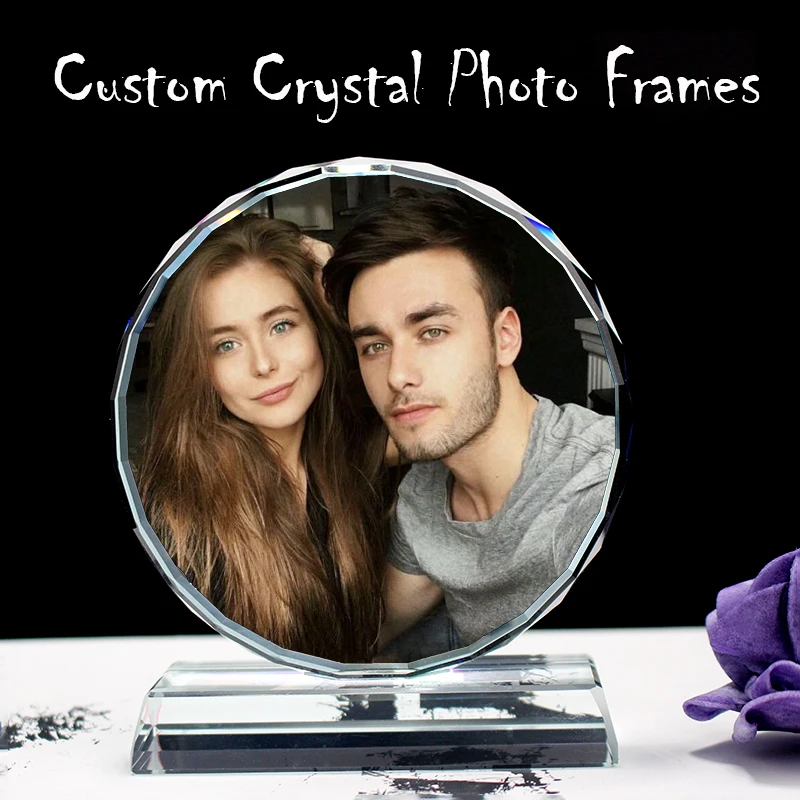 Free-Customized-Crystal-Glass-Circle-Shape-Photo-Frame-Personalized ...