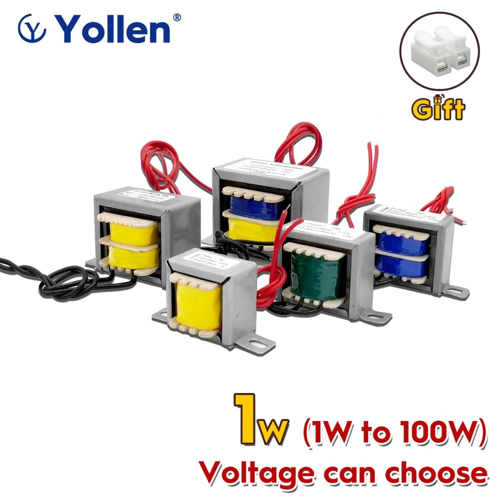 EI 1W Power Transformer 1VA Audio Voltage Customized 220V/380V/110V to 9V/12V/15V/18V/24V/110V ...