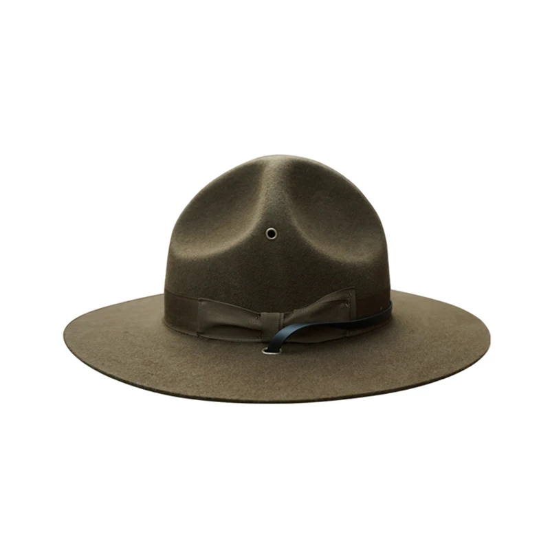 X047 U.S. Marine Corps Adult Wool Fedora Hats Adjustable Size Woolen ...