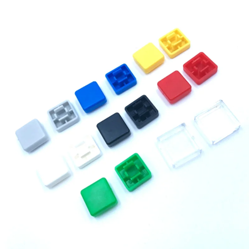 20PCS A14 square button cap Fit 12*12*7.3 Red yellow blue green white ...