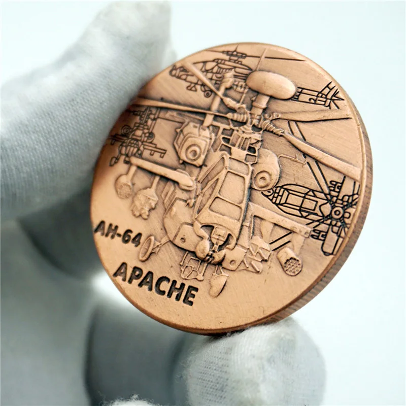 USA-Army-AH-64-APACHE-Air-Force-Helicopter-Commemorative-Coin-Military ...
