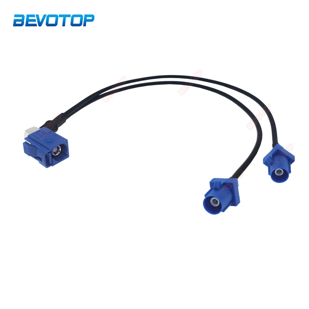 Fakra C Female Right Angle to 2 x Fakra C Male RG174 Cable Car GPS ...
