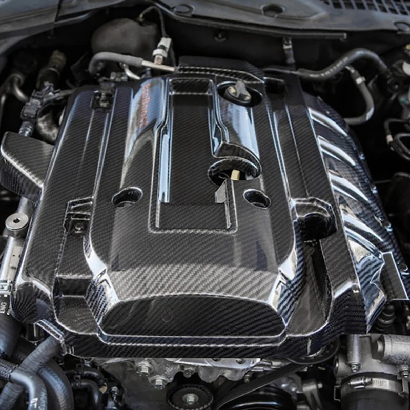 For-Mustang-2-3T-Engine-Bonnets-Real-Carbon-Fiber-Engine-Cover-Cap ...