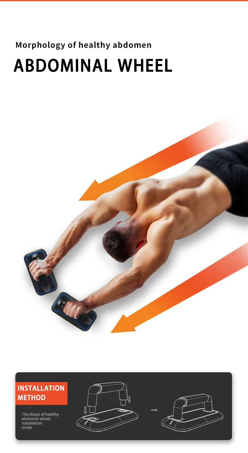 Appareil abdo,Barres de traction 2 en 1,poignées,roue abdominale ...