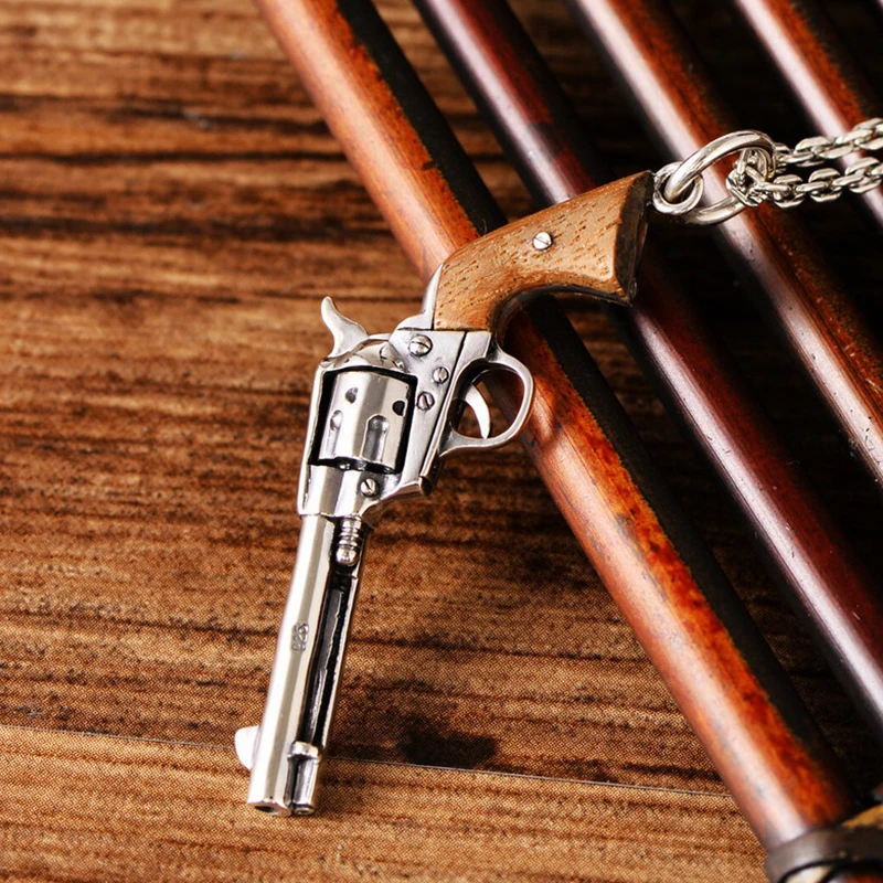 S925-g-m-tak-Retro-tay-g-m-Revolver-tabanca-kolye-erkekler-ve-kad-nlar ...