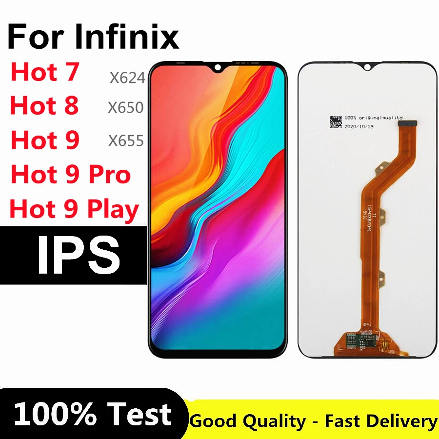 For Infinix Hot 9 Play Hot 8 7 9 Pro X624 X650 X655 X680 X655f Lcd Display Touch Screen ...