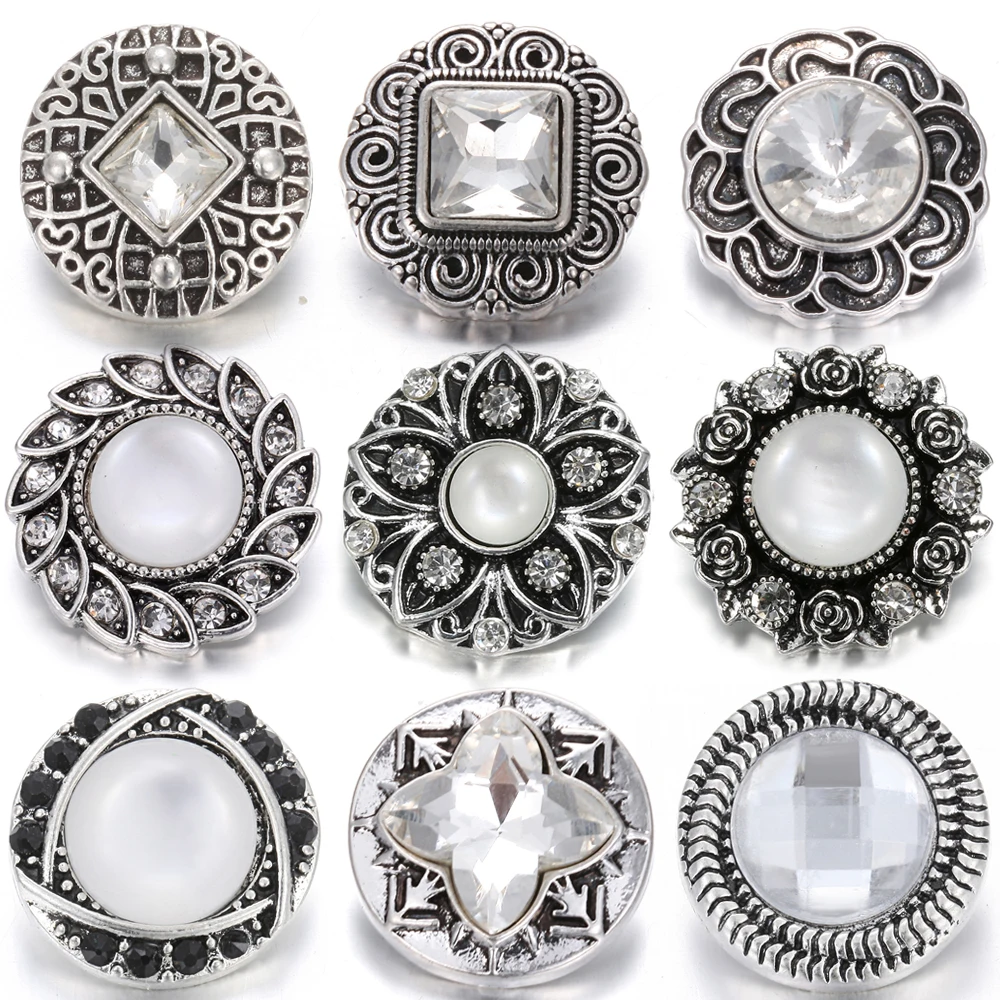 Fashion Charm 18mm Snap Button | Snap Button Jewelry 20pcs 18mm - 6pcs ...