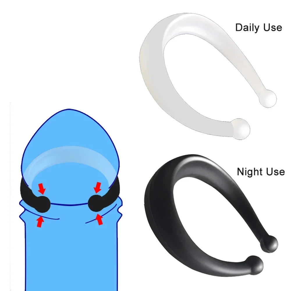 2PCS/Set Sex Toys for Men Male Foreskin Corrector Resistance Ring ...
