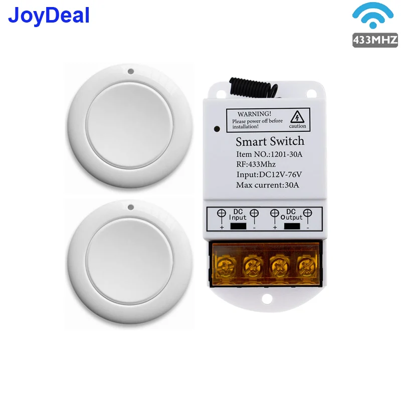 433MHz DC12V 24V 36V 48V Universal High Power Wireless Remote Control Switch With Transmitter ...