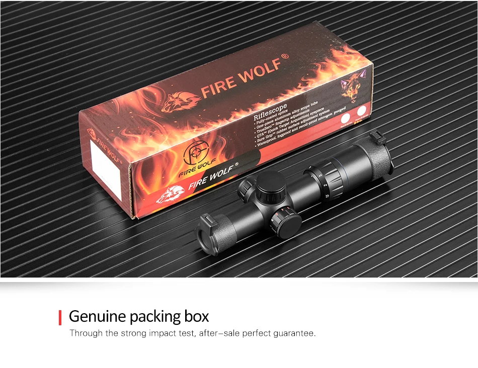 Fire Wolf HD 1.5-5X20 Riflescope Green Red Reticle Sight Dot Scope ...