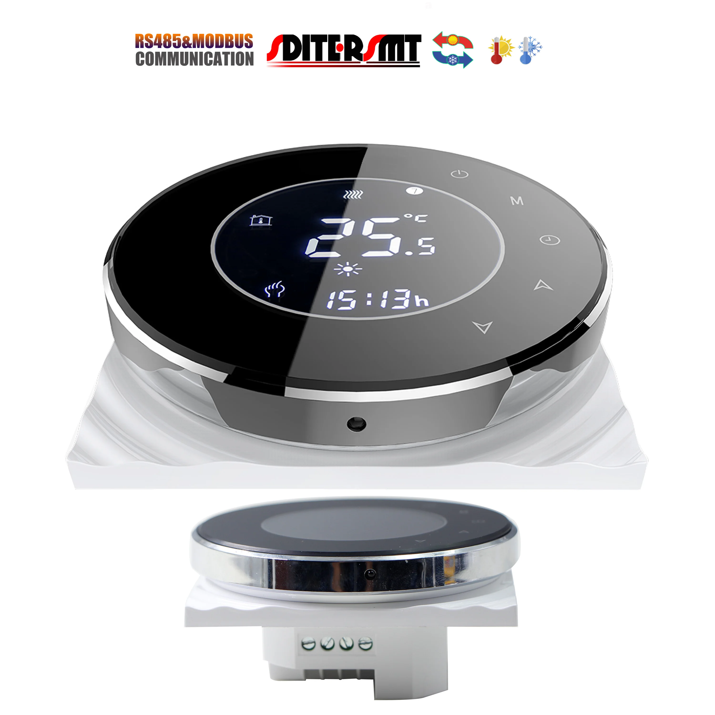 Round-Panel-Modbus-RTU-Module-Thermostat-Fan-Coil-for-RS485-Temperature ...