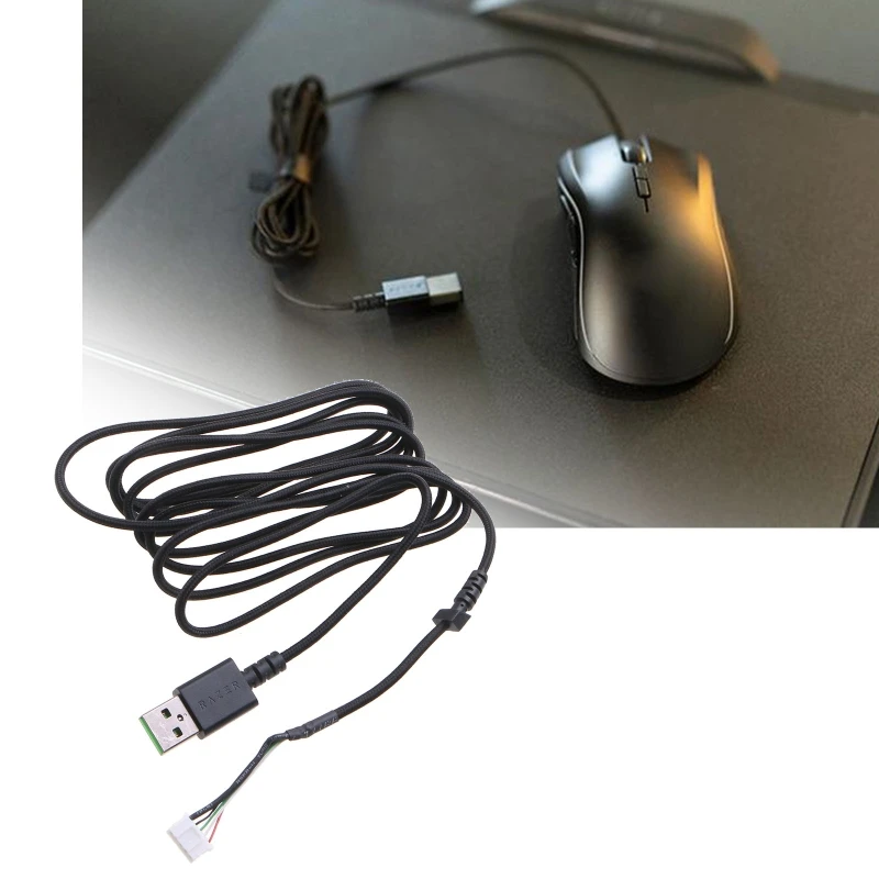 1.8m Usb Mouse Cable Cord Pvc Mice Line Replacement Wire For Razer ...