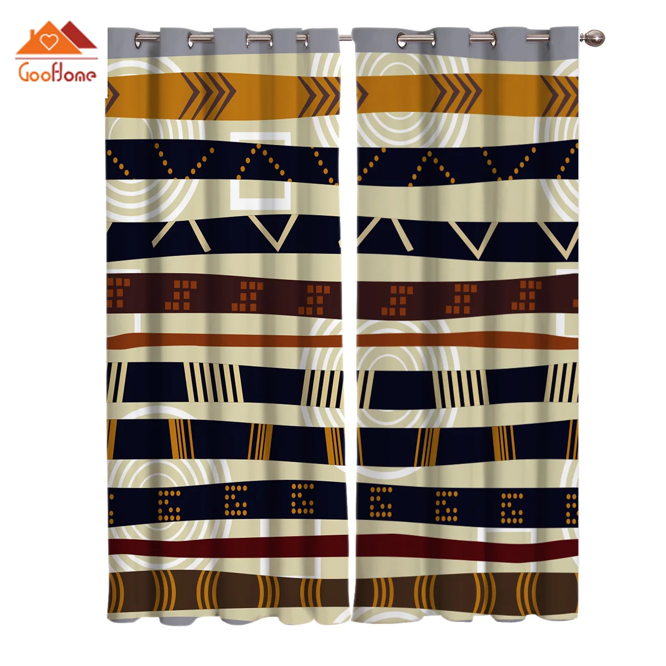 Tribal-Patterns-Of-Retro-Ancient-Ethnic-Groups-Window-Curtains-Living ...