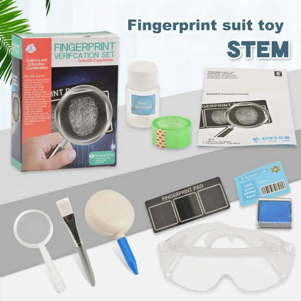 Children Fingerprint Verification Diy Toys Set Science Forensic ...