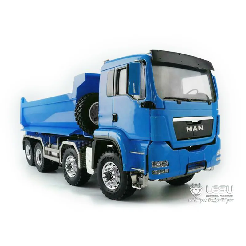 1/14 Lesu 8*8 Rc Dump Truck Front Hydraulic Lifting Rc Tipper Painted ...