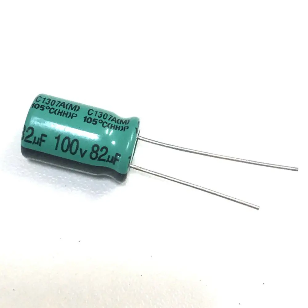 10pcs 82uF 100V 82MFD 100Volt Aluminum Electrolytic Capacitor 10*13mm ...