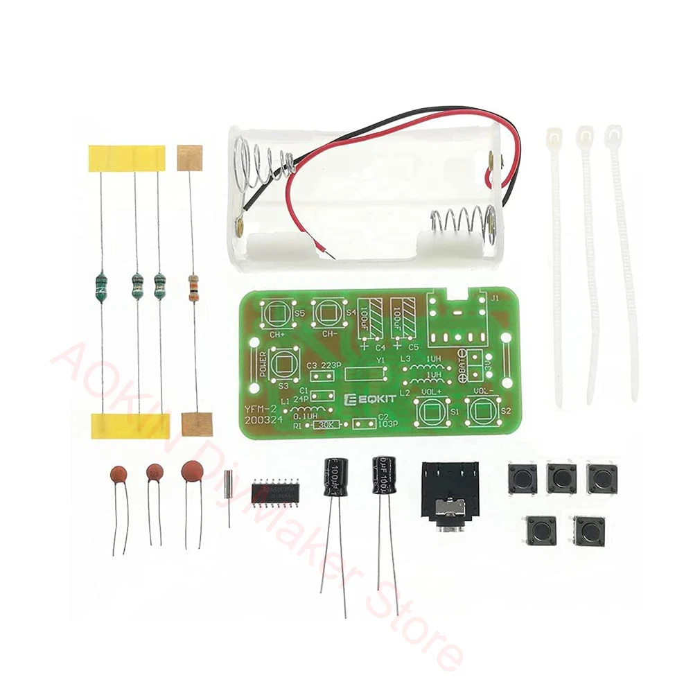 Diy Radio Kit Fm Radio Receiver Module 76mhz-108mhz Soldering Diy Kits ...