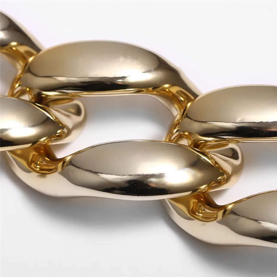 Exaggerated Gold Color Chunky Collar Necklace | Muduh Collection