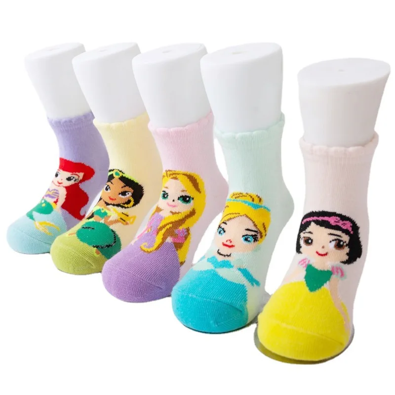 5-Pairs-Baby-Girls-Winter-Socks-Disney-Princess-Kids-Autumn-Children ...