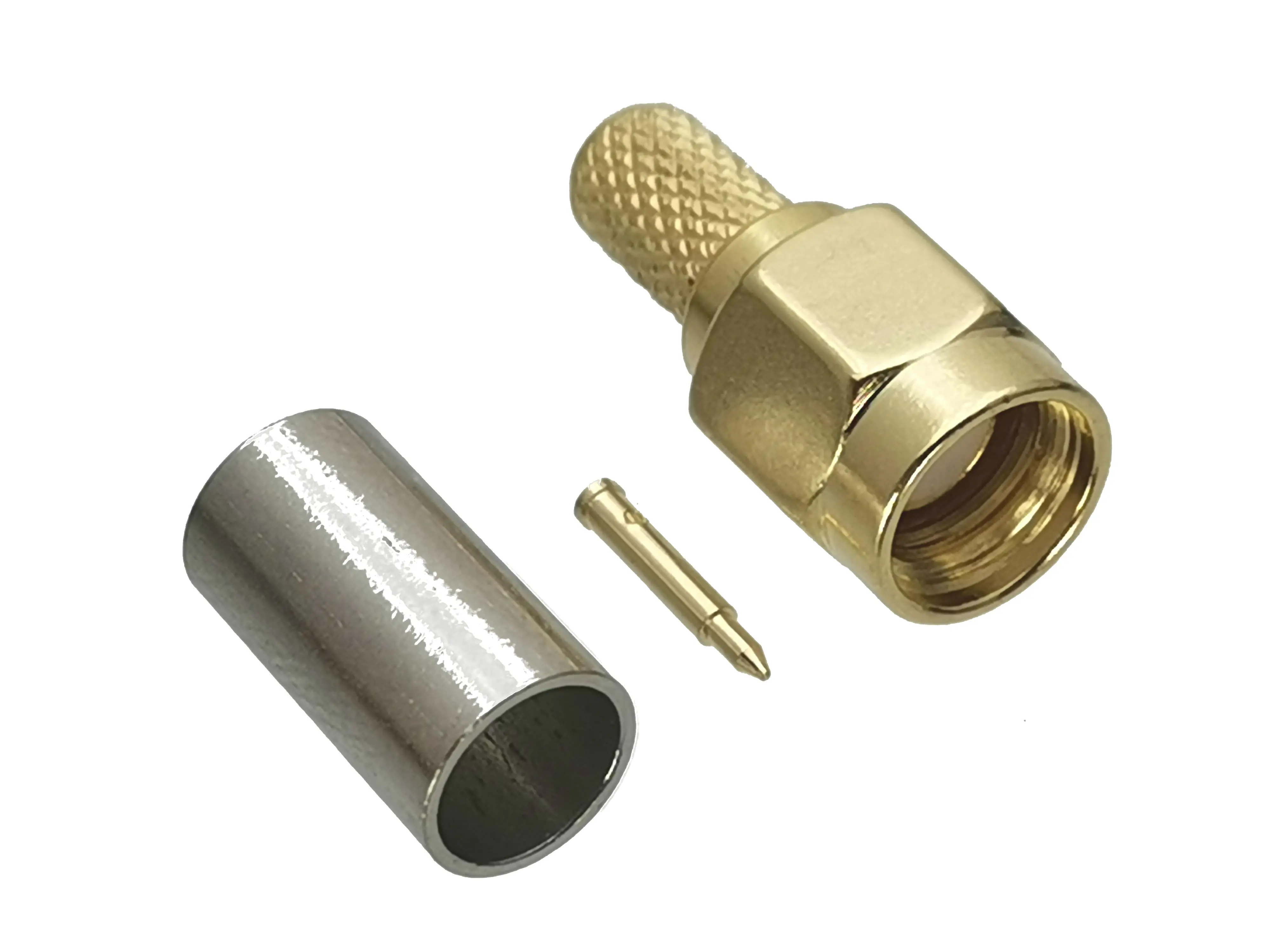 Conector SMA macho para Cable Coaxial de alta calidad, engarce de ...