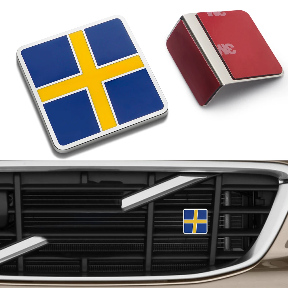 Car Styling Swedish Flag Grille Sticker For Volvo XC90 XC60 XC40 S60 ...