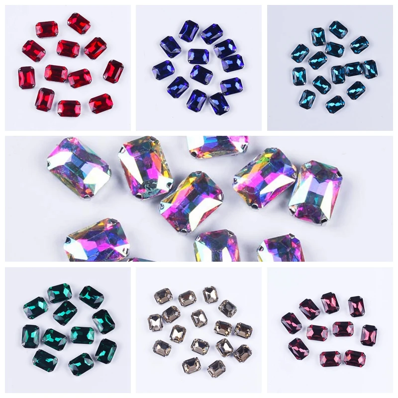 Strass retângulo para needlework costurar em strass para roupas strass ...