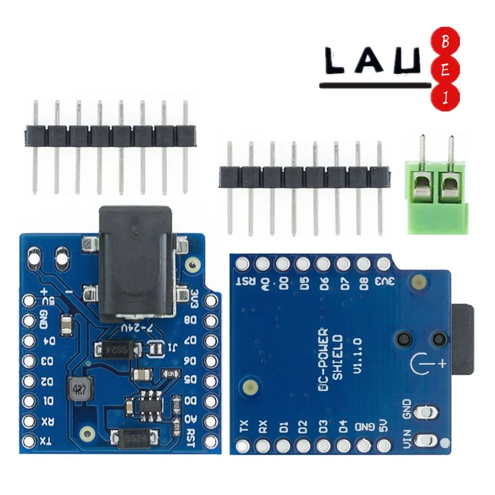 Dc Power Shield V1.1.0 For Wemos D1 Mini Development Board Dc Power ...